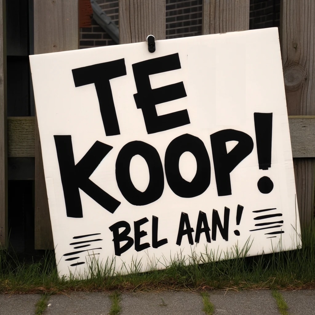 zelf verkopen - te koop bord - De Vree Makelaardij